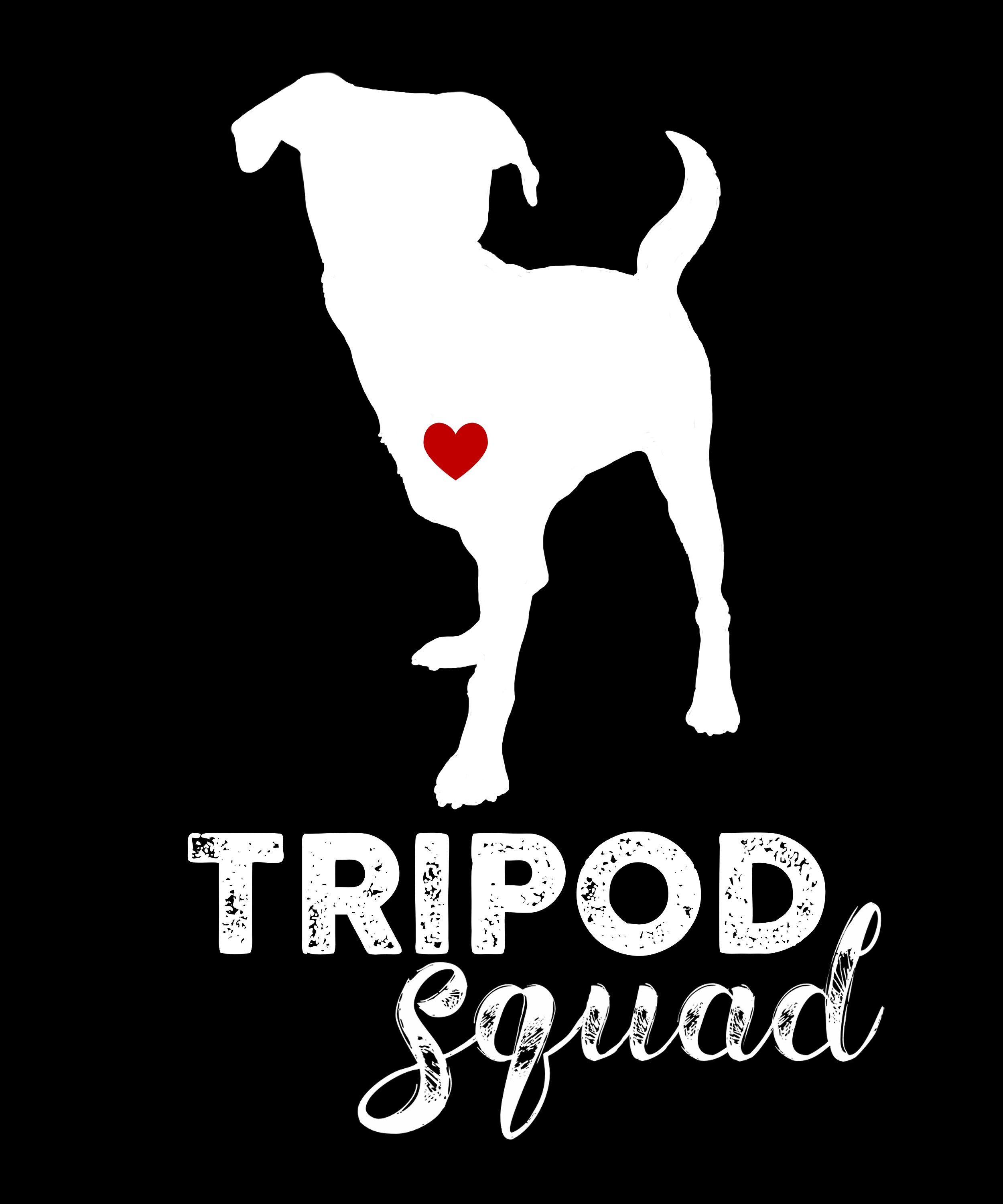 Tripod Squad Sticker, Tripod Dog, Amputee Dog, Tripod Dog Mom, Tripod ...