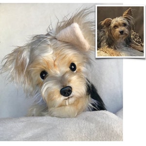CUSTOM Yorkie Plush, Yorkie Replica, Yorkie Stuffed, Yorkie Plushie ...