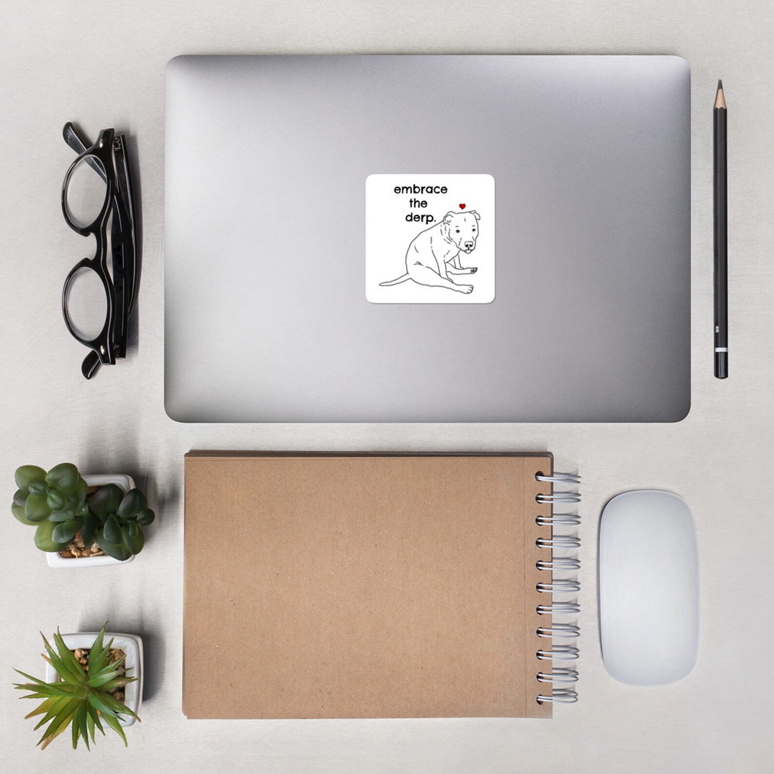 Embrace the Derp, Funny Pitbull Sticker, Derpy Dog Sticker, Pitbull Mom ...