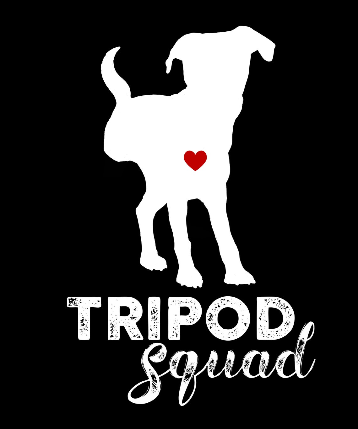 Tripod Squad Sticker, Tripod Dog, Amputee Dog, Tripod Dog Mom, Tripod ...