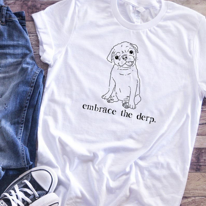 Funny Pug Shirt Derpy Pug Pug Mom Shirt Pug Dad Shirt Cute | Etsy