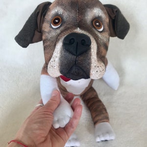 CUSTOM Boxer Replica, Boxer Stuffed Animal, Plush Boxer Dog, Custom ...