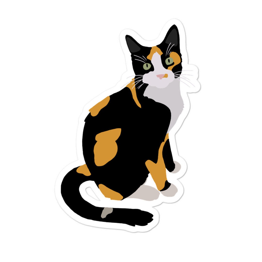 Calico Cat Sticker, Calico Lover, Calico Mom, Calico Drawing, Calico ...