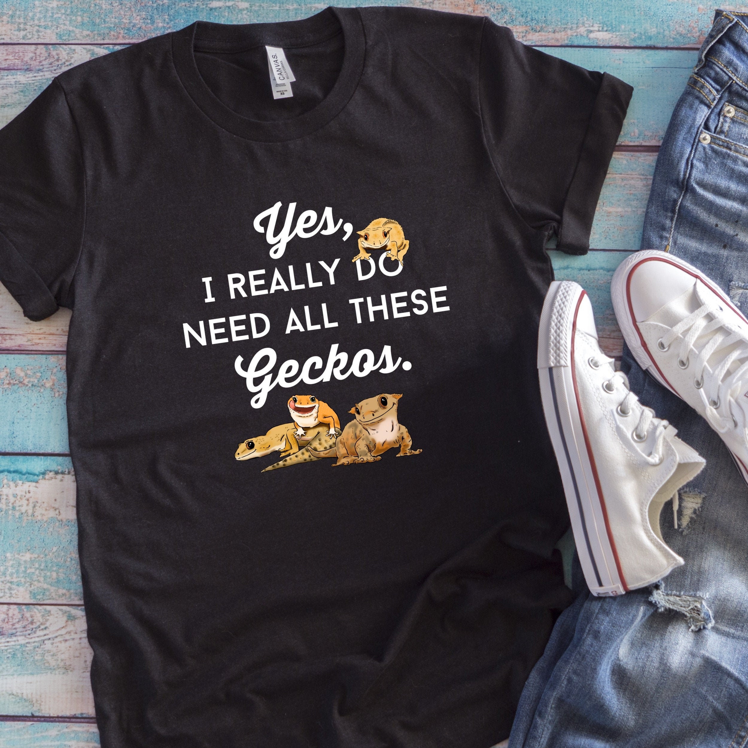 Funny Gecko Shirt Crested Gecko Leopard Gecko Gecko Addict | Etsy