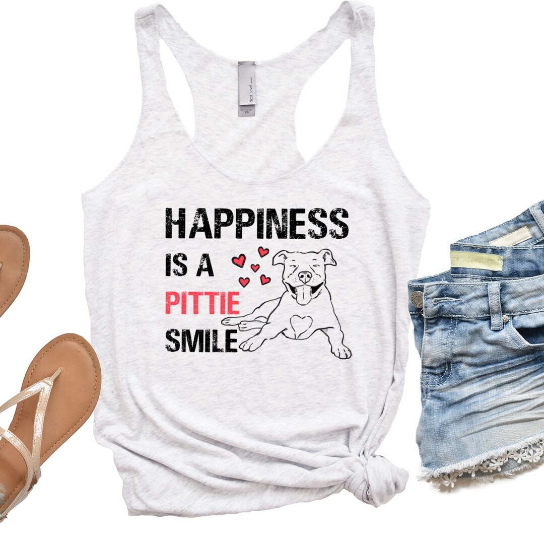 Pitbull Tank, Pitbull Lover Tank Top, Pitbull Racerback Tank, Cute ...