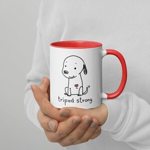 Tripod Mama Mug, Cute Tripaw Puppy, Tripaw Mom, Tri-paw Mama Mug ...