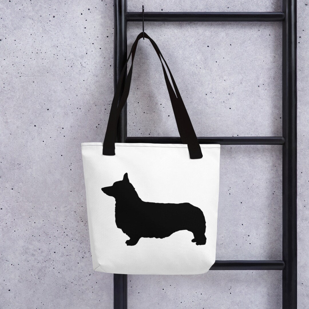 Cute Corgi Tote, Corgi Silhouette Tote, Corgi Lover Gift, Corgi Bag ...