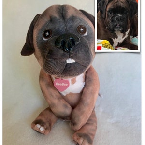 CUSTOM Boxer Replica, Boxer Stuffed Animal, Plush Boxer Dog, Custom ...