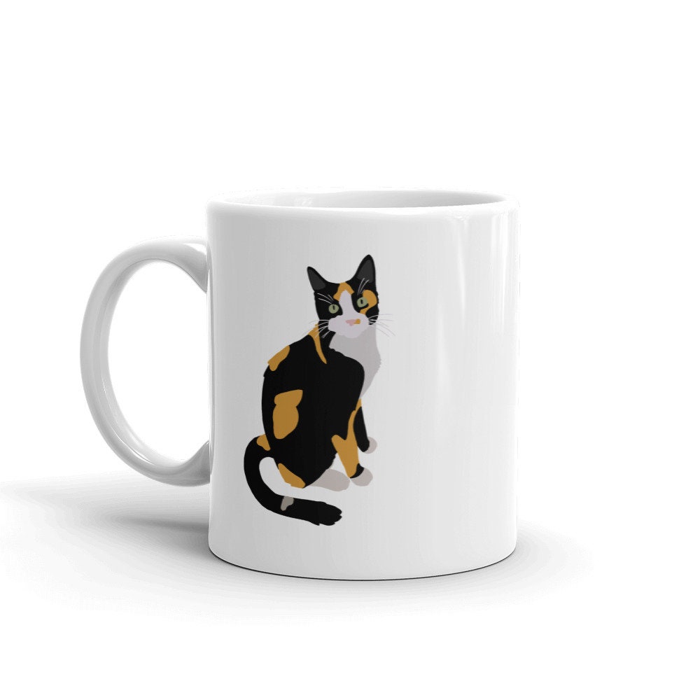 Calico Cat Mug Calico Lover Calico Mom Calico Drawing - Etsy