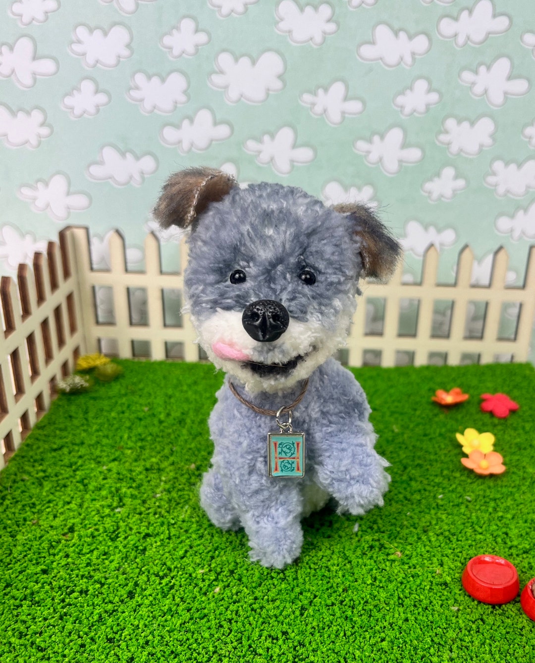 Cute Gray Mutt Dog, Mix Dog, Funny Doll Pet, Mini Dog, Dog Doll, Dog ...