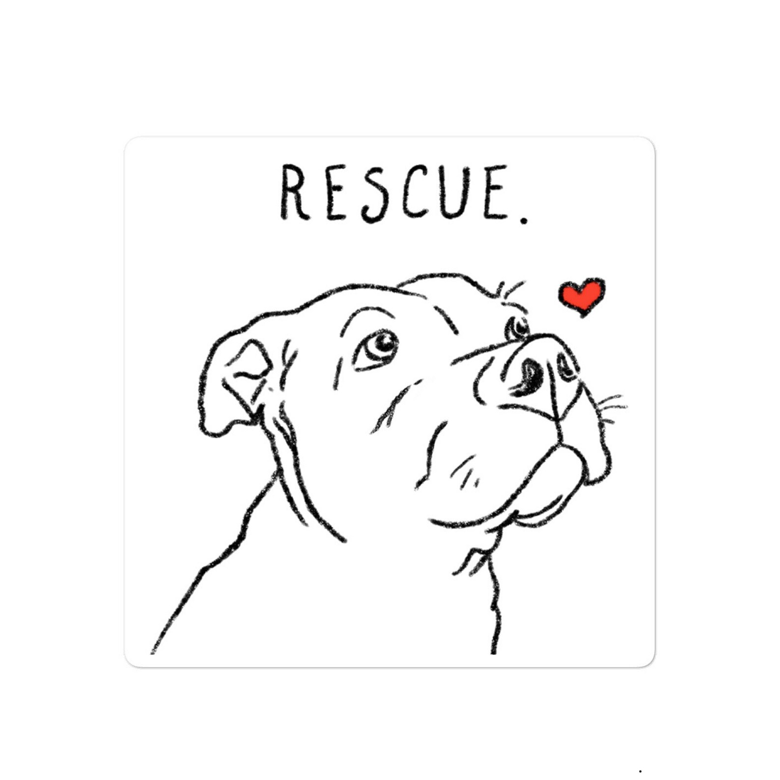 Rescue Love Sticker Pitbull Sticker Rescue Pitbull Pittie | Etsy