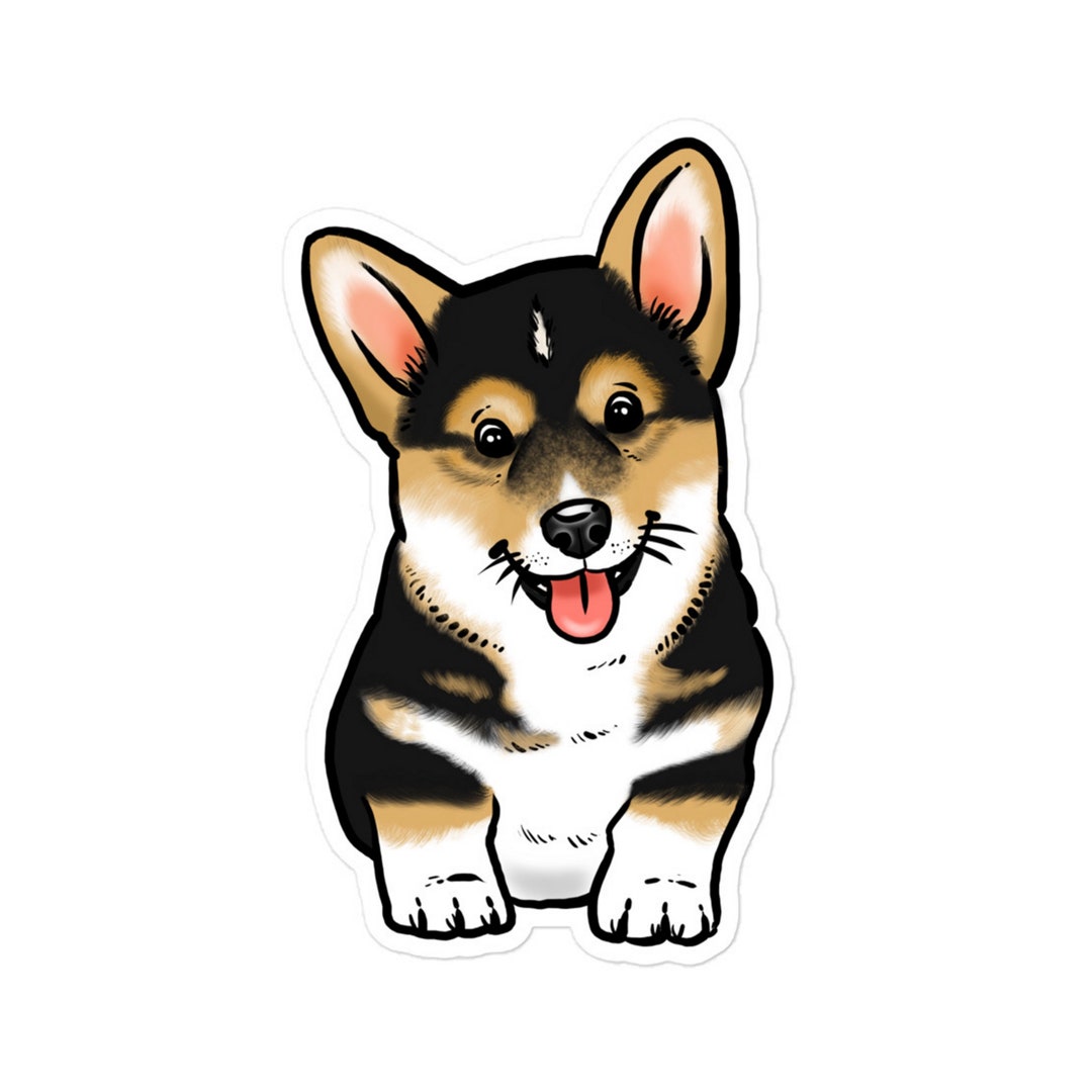 Chubby Tricolor Corgi Corgi Puppy Sticker Corgi Sticker - Etsy