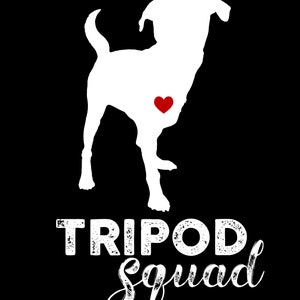 Tripod Squad Sticker, Tripod Dog, Amputee Dog, Tripod Dog Mom, Tripod ...