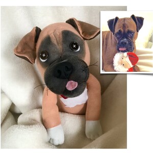CUSTOM Boxer Replica, Boxer Stuffed Animal, Plush Boxer Dog, Custom ...