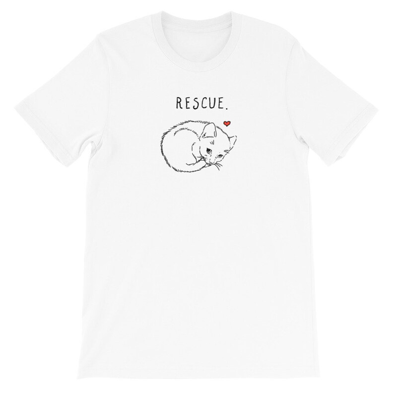 Rescue Kitten Shirt, Rescue Pet T-shirt, Rescue Cat Shirt, Cat Mom ...