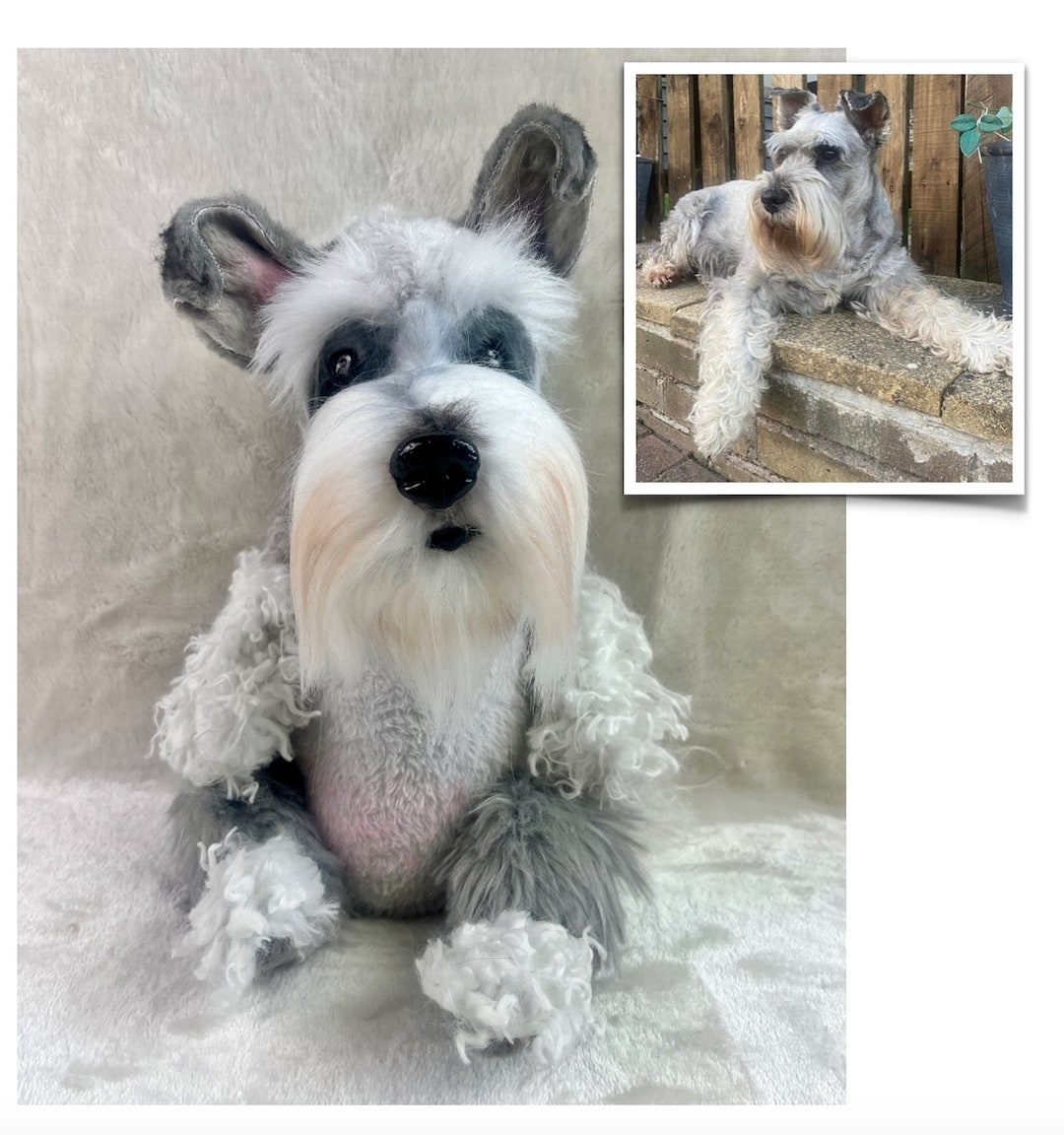 CUSTOM Schnauzer Plush, Schnauzer Replica, Schnauzer Stuffed, Plush ...