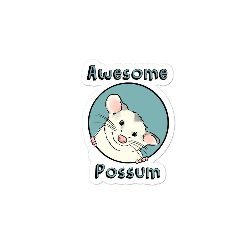 Awesome Possum Sticker Funny Opossum Sticker Cute Possum | Etsy