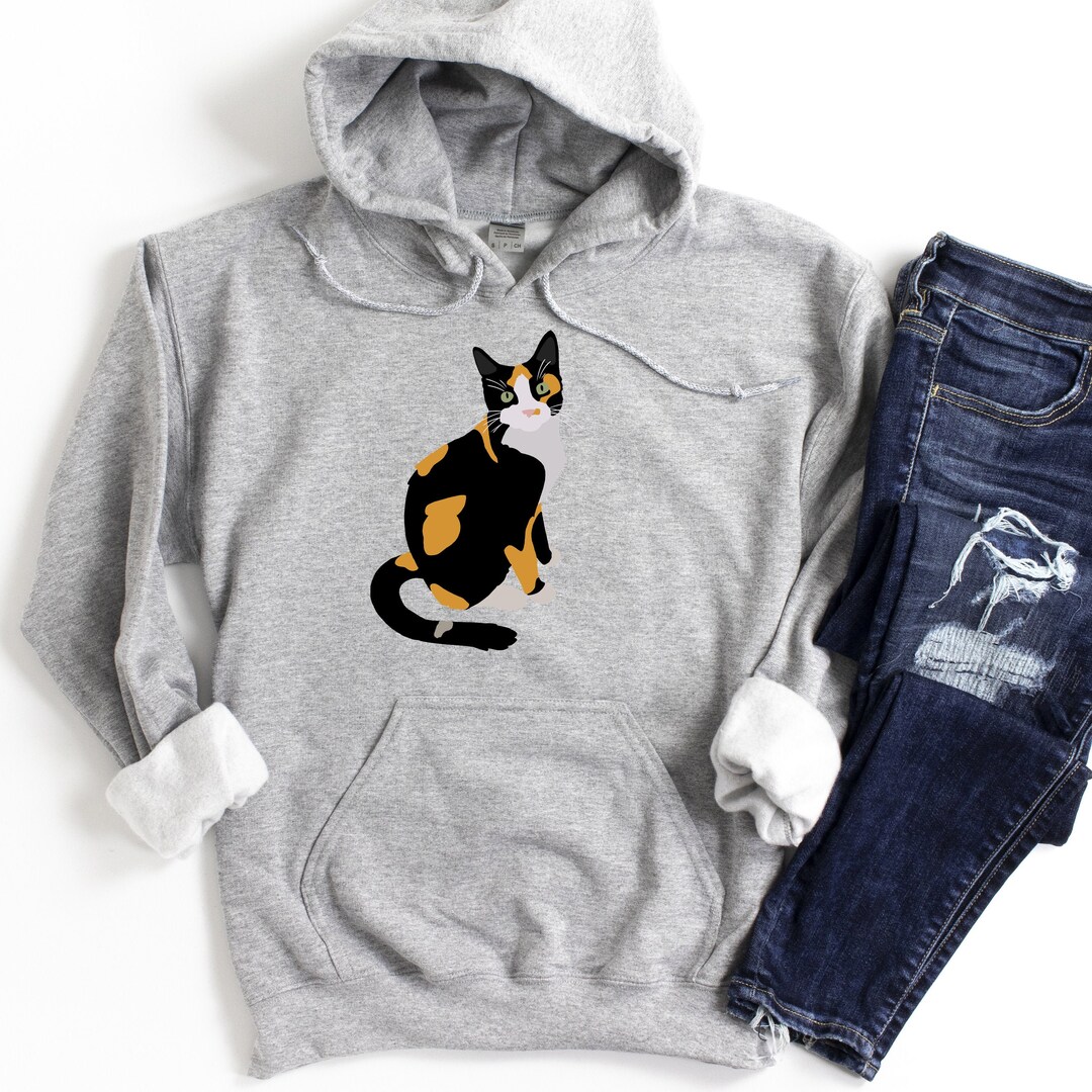 Calico Cat Hoodie, Calico Shirt, Calico Mom, Calico Lover, Calico Art ...