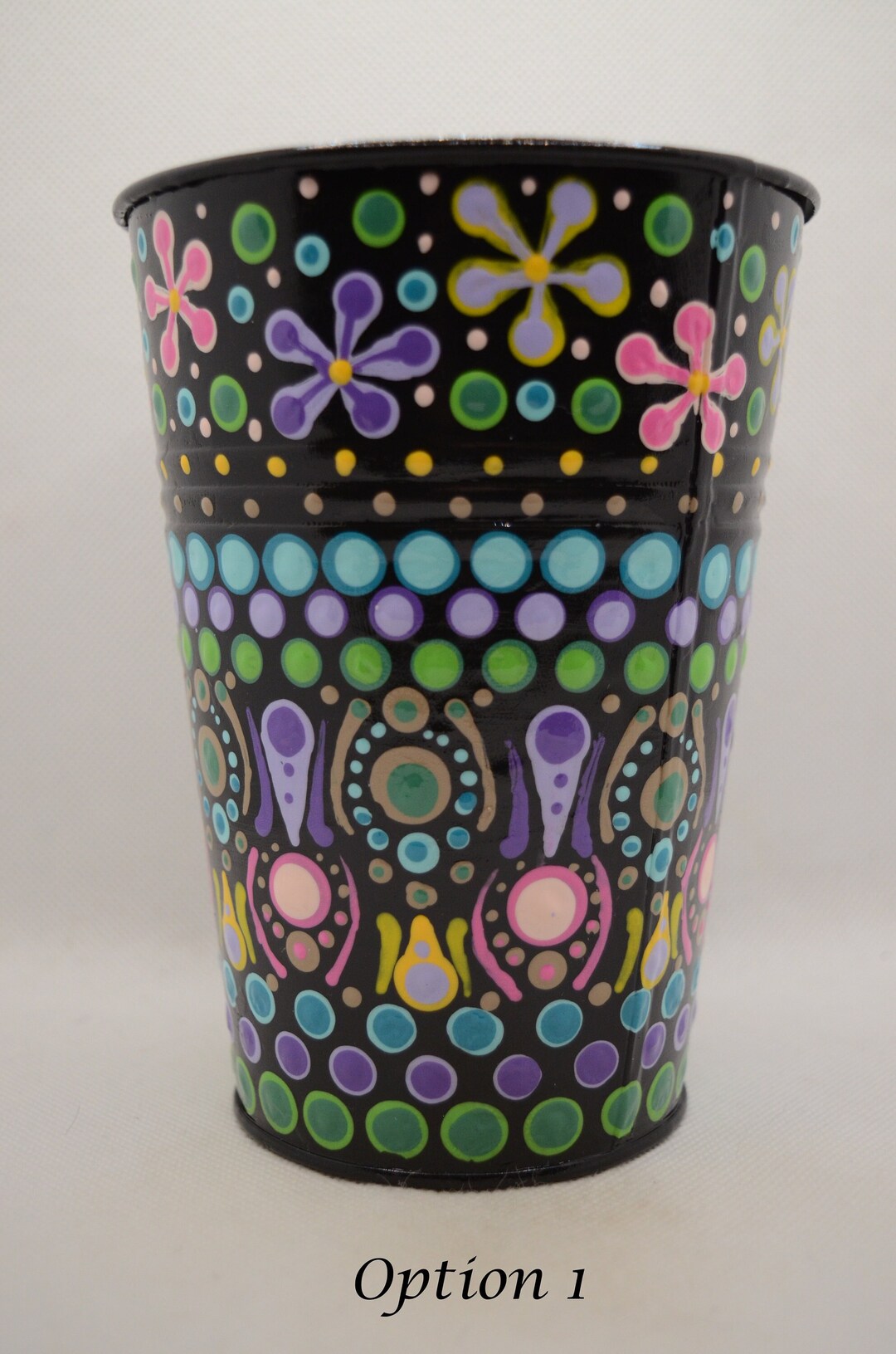 Assorted Dotty Metal Pail/bucket/container - Etsy