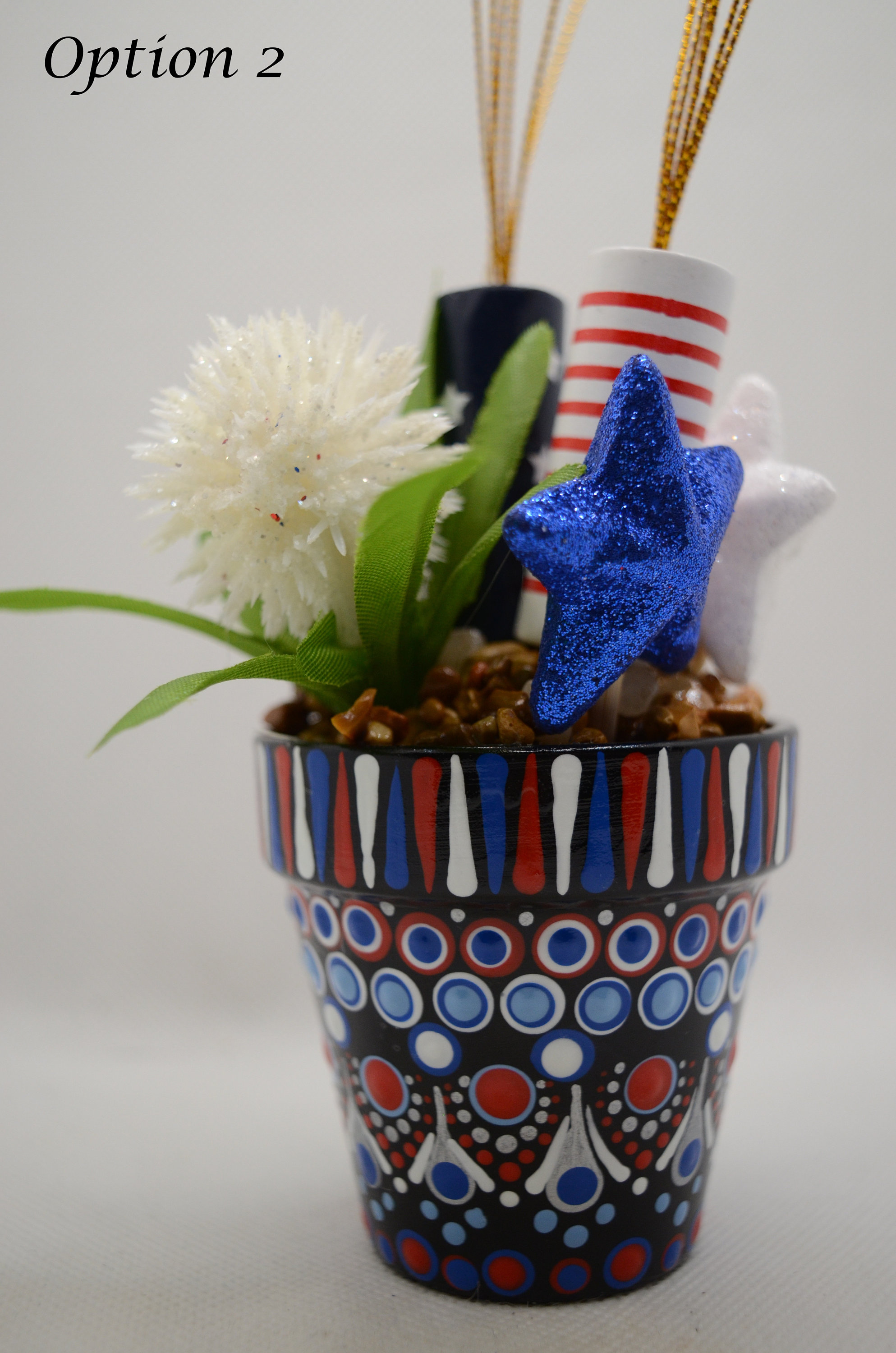Fourth of July Themed Dotty Pot Flower Pots - Etsy