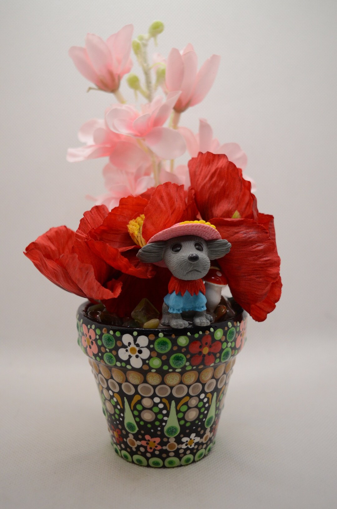 August Birth Month Hand Painted Flower Pot Decor - Etsy