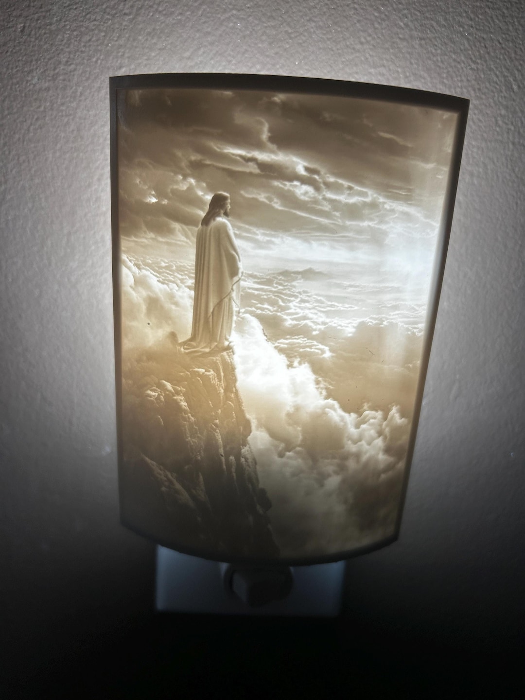 Jesus on Mountain Top, Religious, Unique Custom Made 3D Lithophane ...