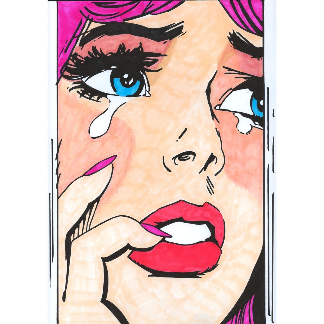 Retro Girl Art Print Poster 12 X 18 - Etsy