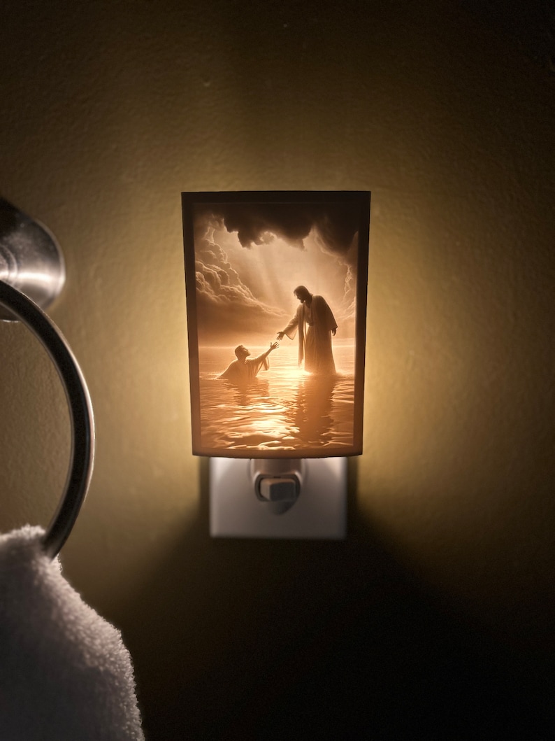 Jesus Giving a Helping Hand Religious Unique Custom Made 3D Lithophane ...