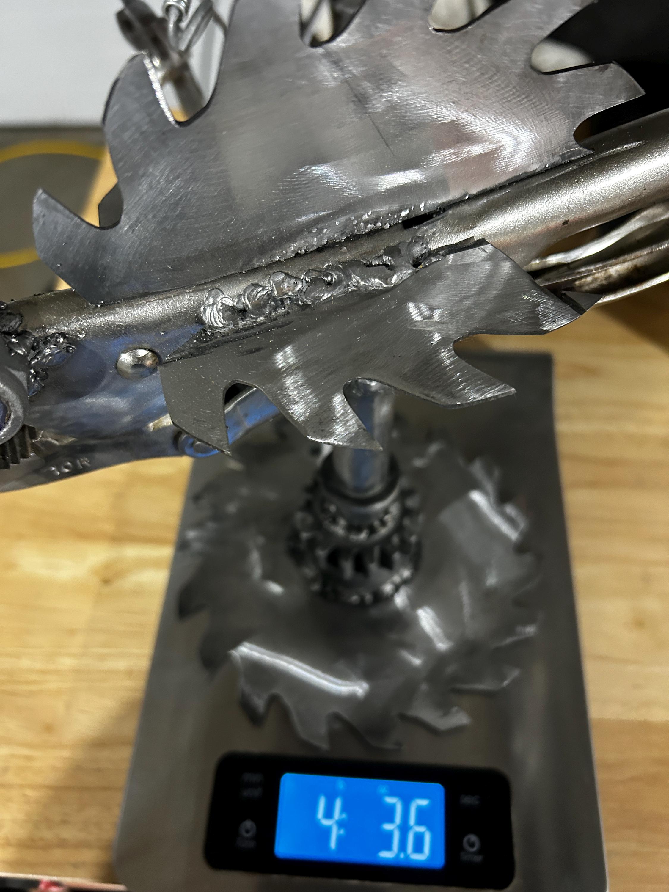 Metal Welded Art, "gary" the Saw Fish With "tony" the Worm. One of a ...