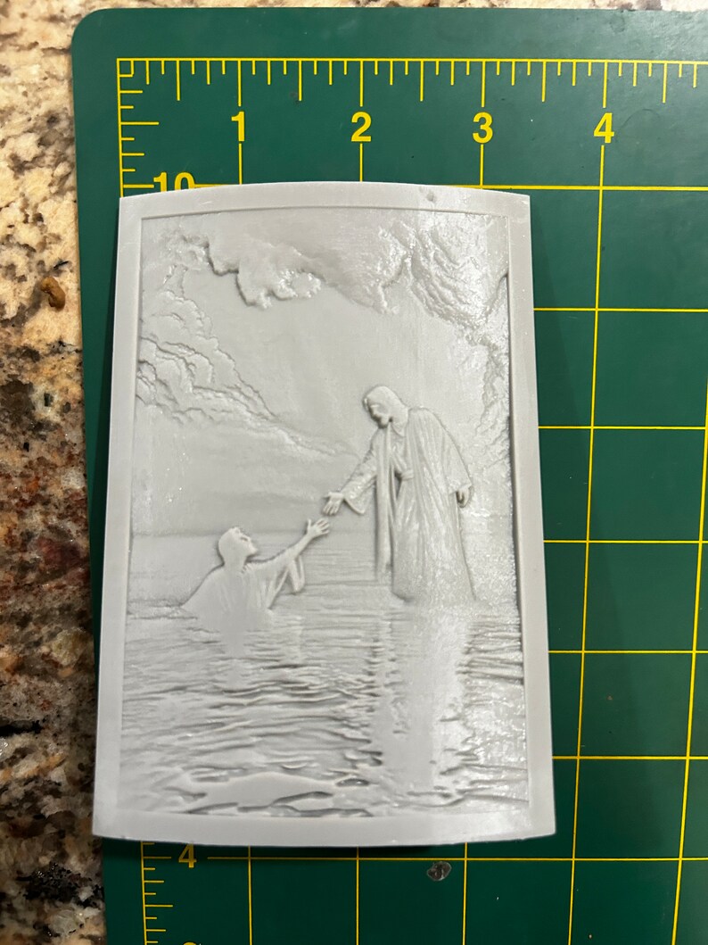 Jesus Giving a Helping Hand Religious Unique Custom Made 3D Lithophane ...