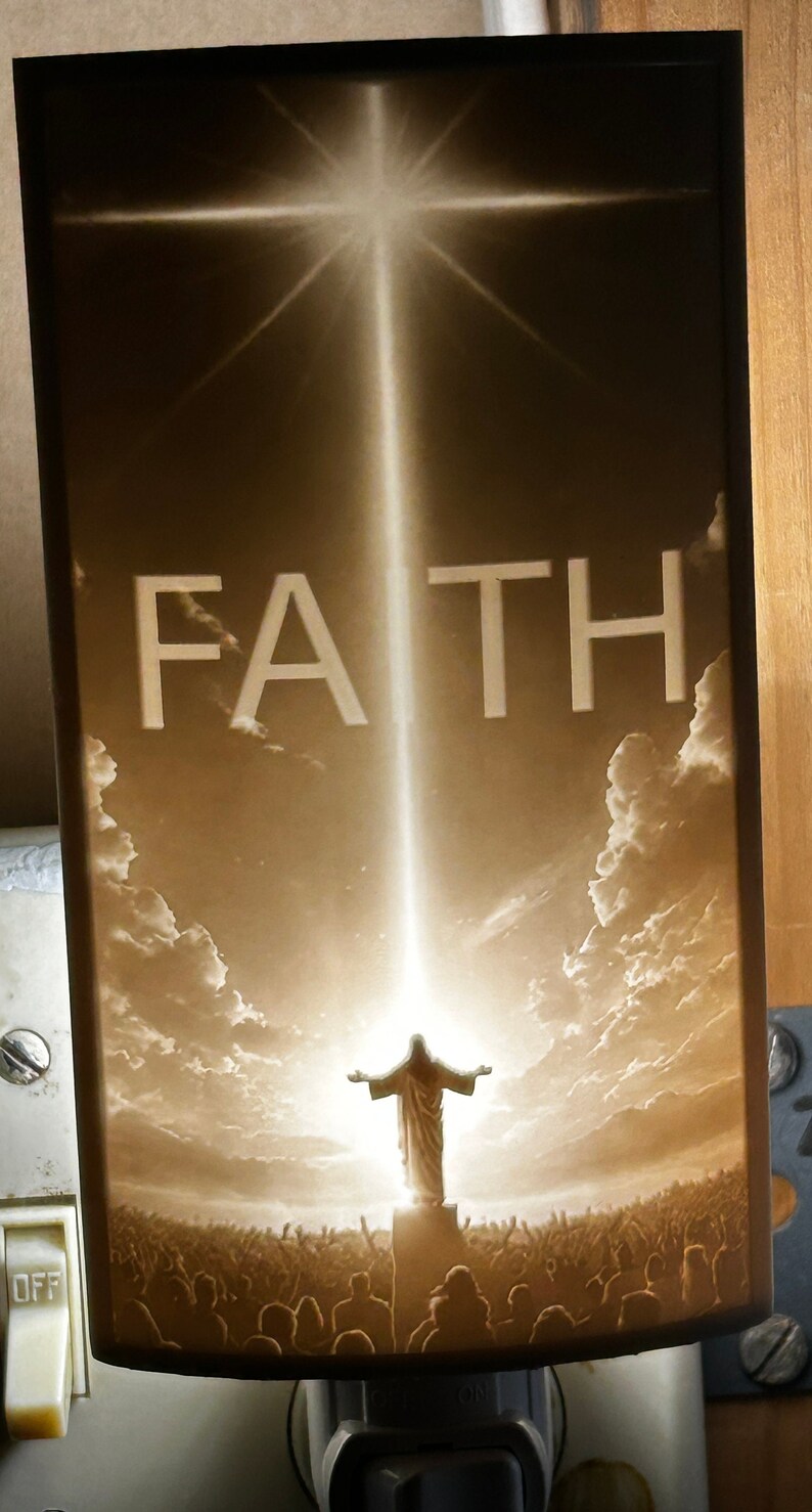 Faith, Jesus, Religious Custom Made 3D Lithophane Night-light - Etsy