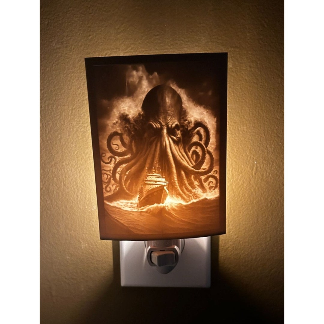 Giant Sea Monster Unique Custom Made 3D Lithophane Night-light - Etsy