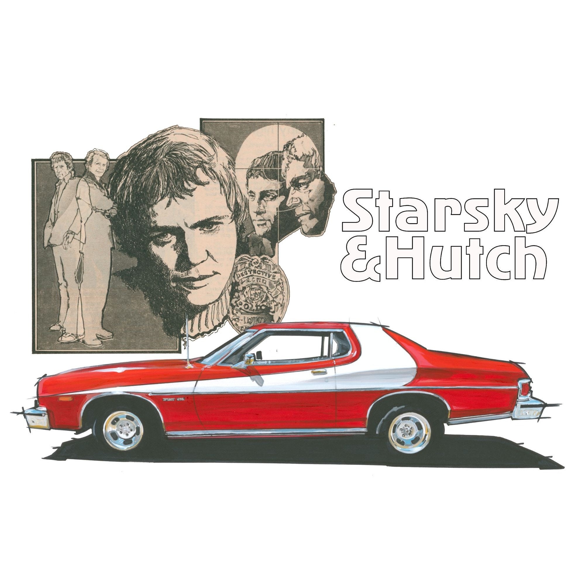Starsky and Hutch Grand Torino Art Print Poster - Etsy