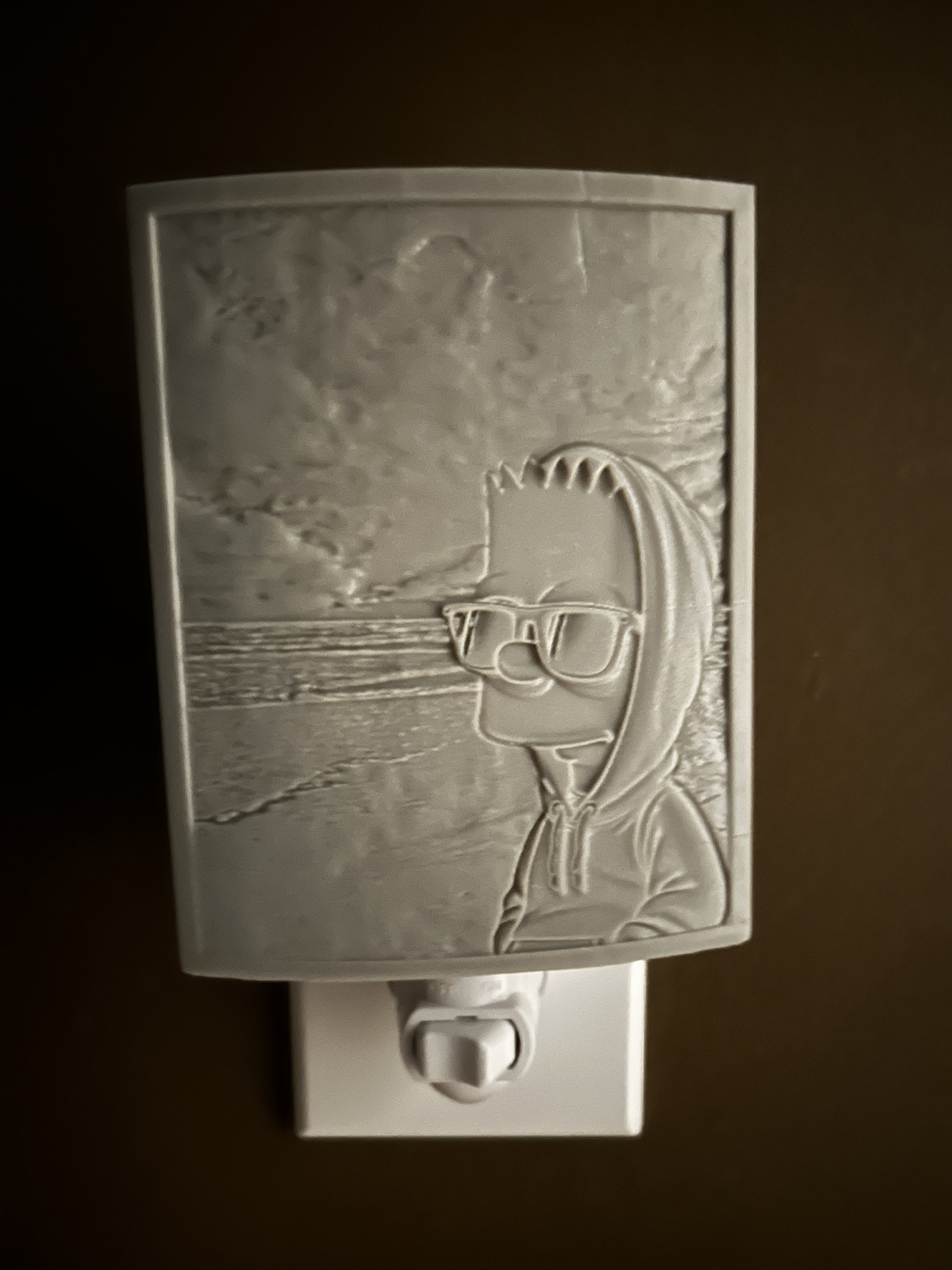 Bart Simpson on Beach Custom Made 3D Lithophane Night-light - Etsy