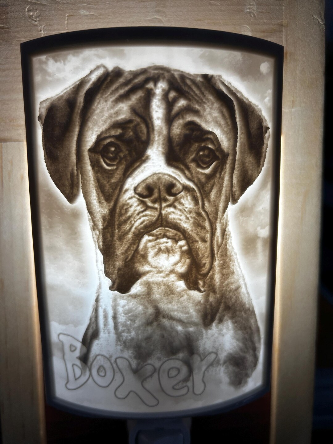 Boxer Dog Unique Custom Made 3D Lithophane Night-light - Etsy