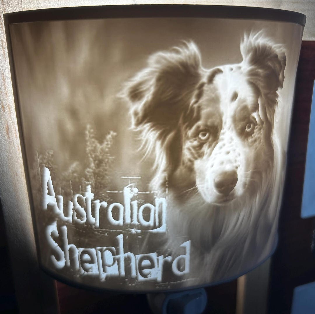 Australian Shepherd Dog Unique Custom Made 3D Lithophane Night-light - Etsy