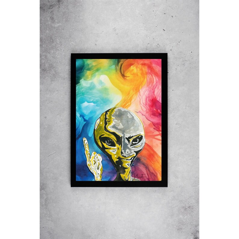 Alien Art Print Poster - Etsy
