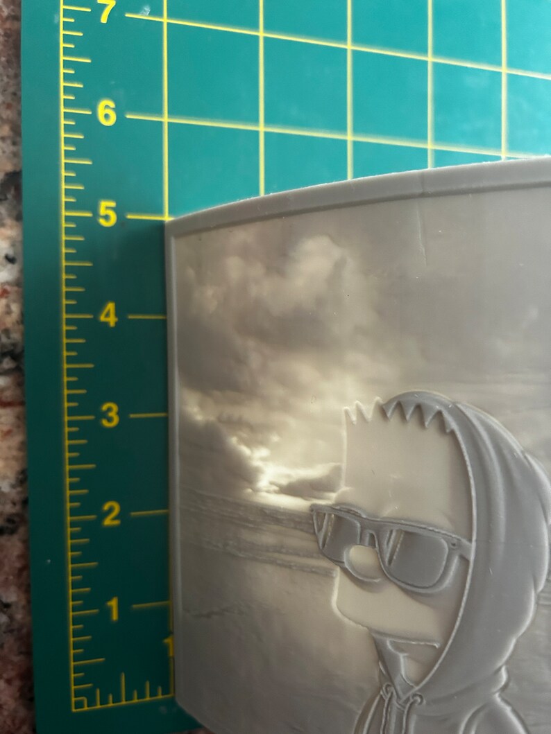 Bart Simpson on Beach Custom Made 3D Lithophane Night-light - Etsy