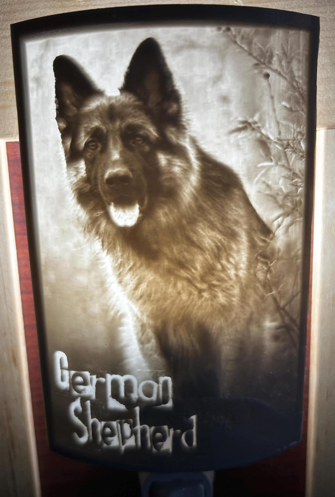 German Shepherd Dog Unique Custom Made 3D Lithophane Night-light - Etsy