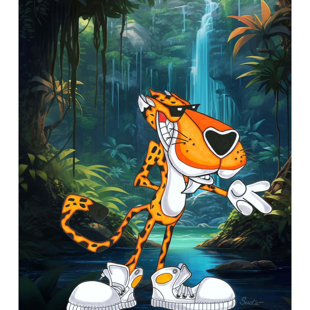 Chester Cheetah Art Print - Etsy