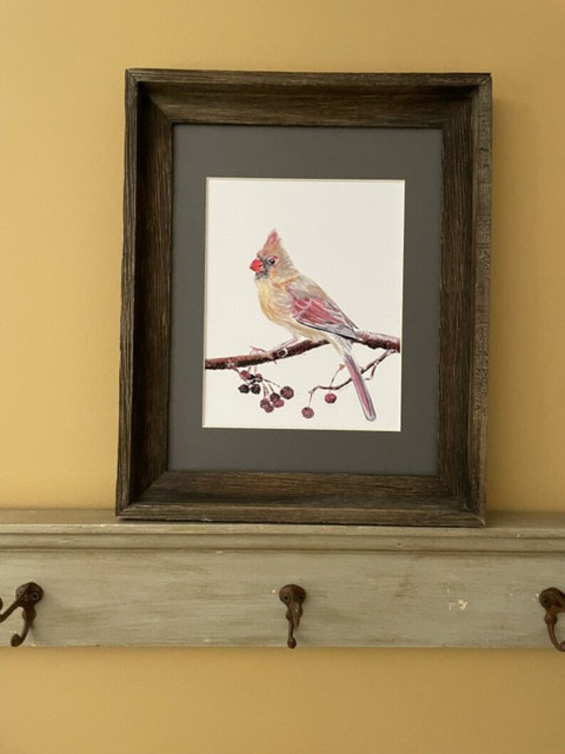 Cardinal-female Painting, Digital Print - Etsy