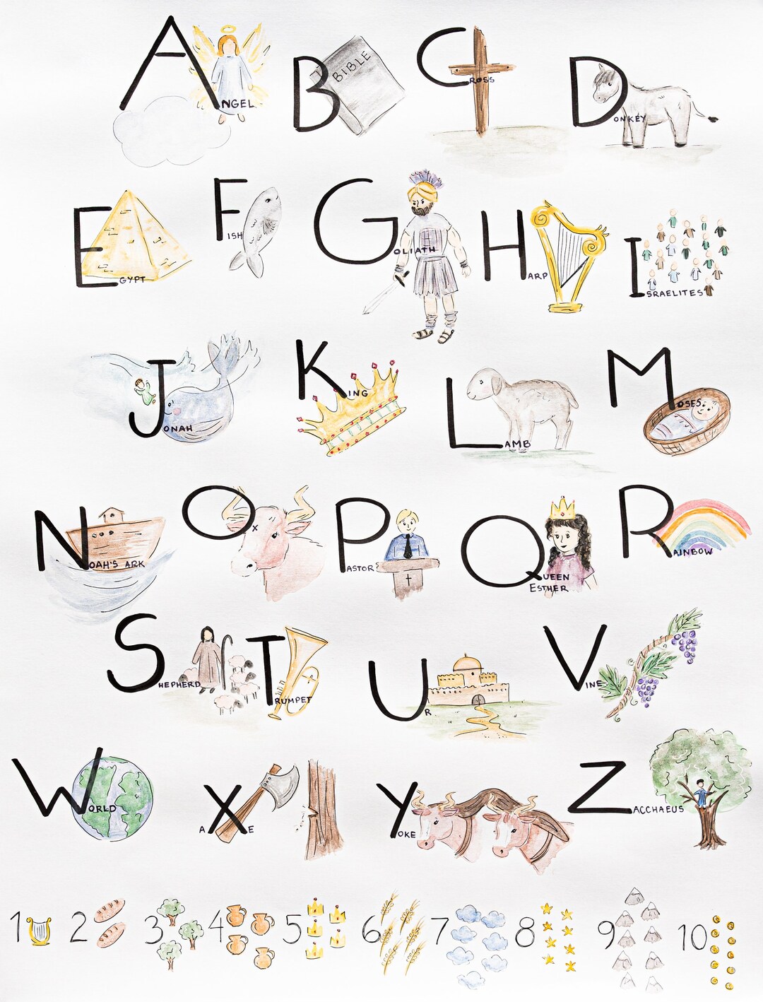 Christian Alphabet for Kids, English Alphabet, Biblical Letters ...