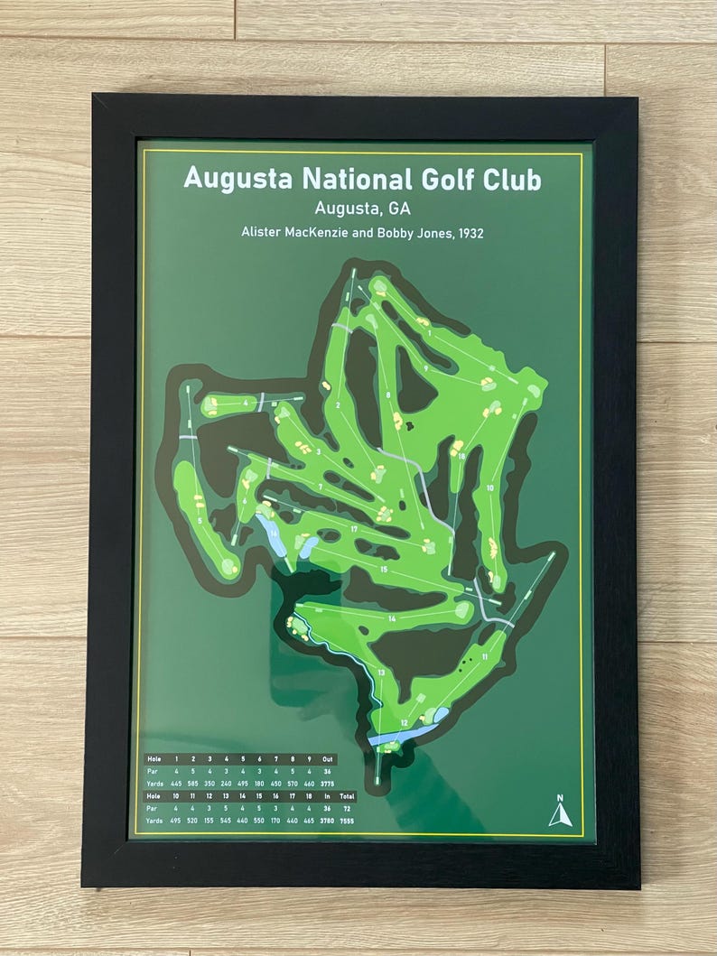 The Masters Special Edition Augusta National Golf Course Map – Historic ...
