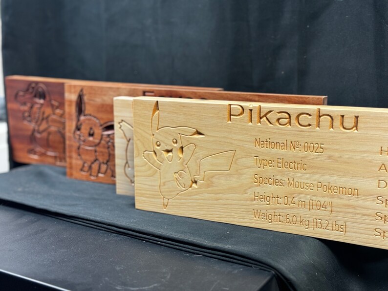 Custom Wooden Pokédex Entry Engraving - Etsy