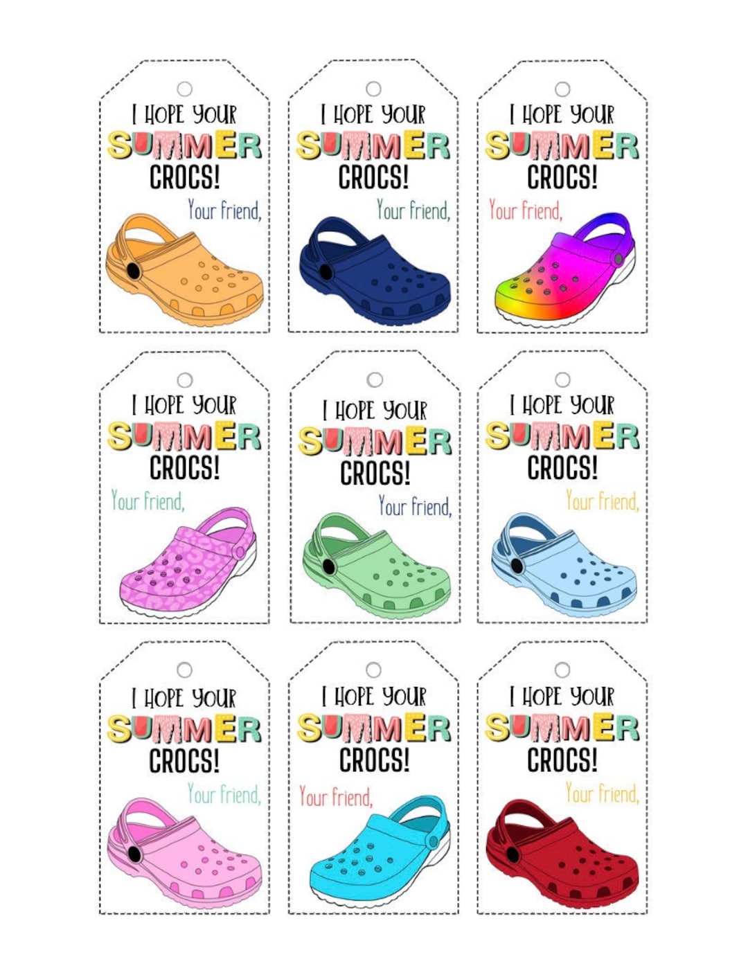 End of School Year Gift Idea for Students or Teachers Gift Tag ...