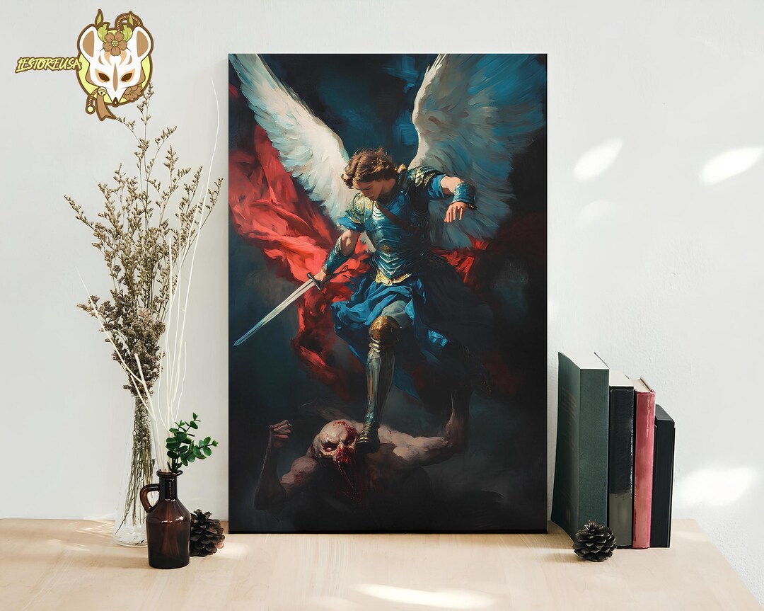 Do Not Make Peace With Evil Destroy It Canvas – Archangel Michael Wall ...