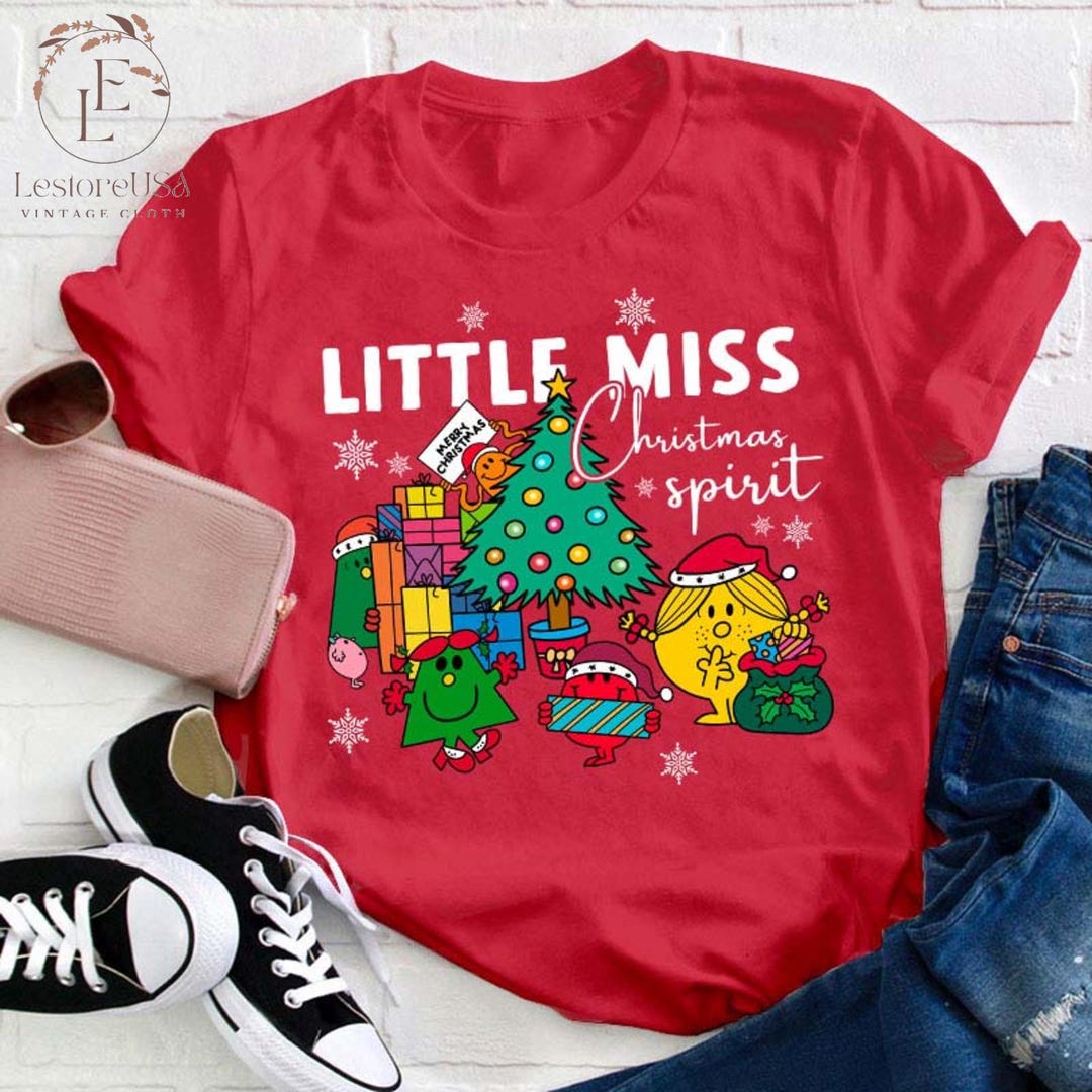 Little Miss Christmas Spirit Teacher T-shirt, Little Miss Christmas ...
