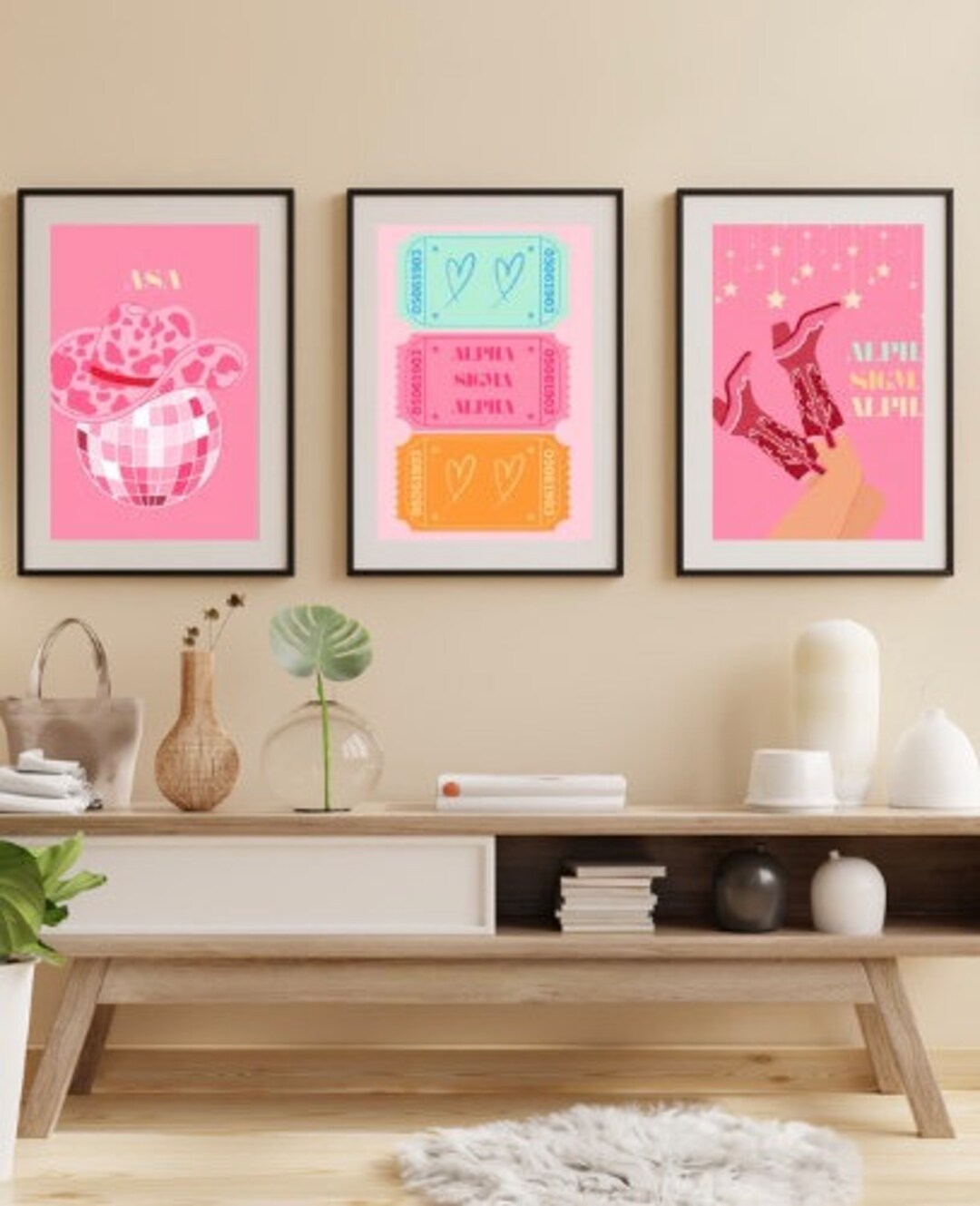 Trendy Art, 8x10 Set, Tailgate Poster, Printable College Apartment ...