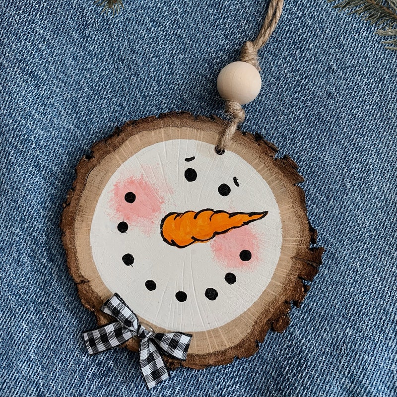 Round Wood Ornament - Etsy