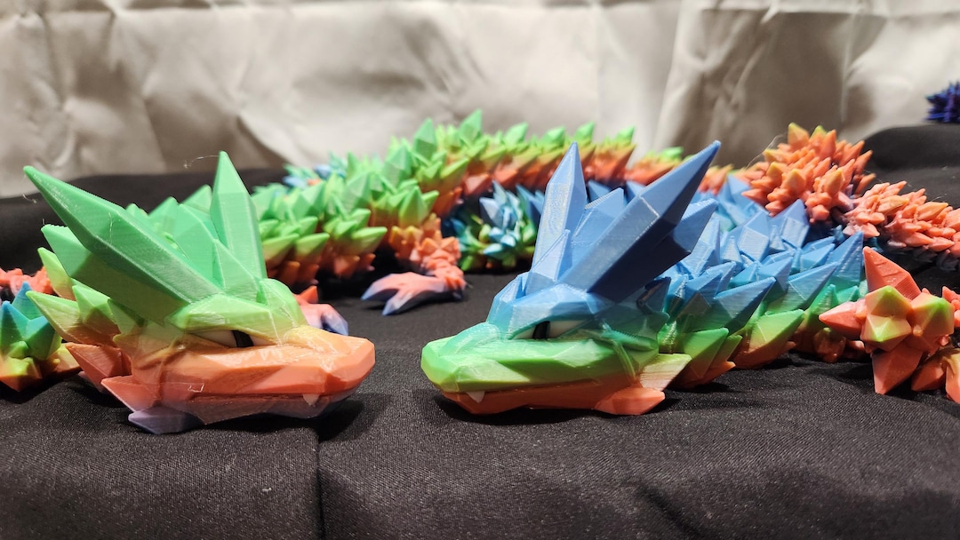 3D Printed Articulated Cinderwing Crystal Dragons - Etsy